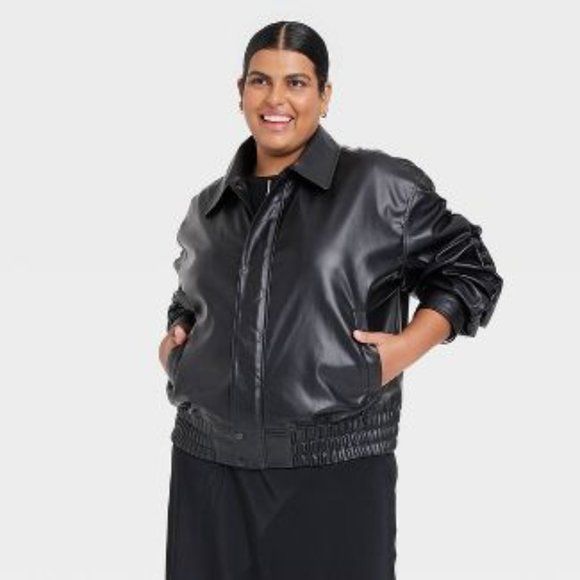 Ava & Viv | Jackets & Coats | Nwt Ava Viv Plus Size Faux Leather Bomber Jacket | Poshmark